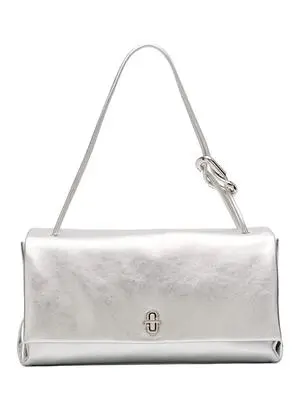 Marc Jacobs Big Link Metallic Leather Shoulder Bag - Silver