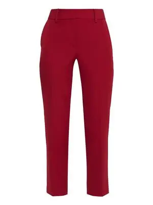 MILLY Milly Nicola Cropped Cady Pants Wine