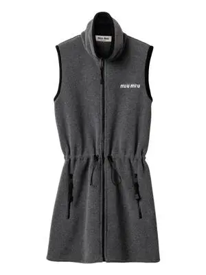 Miu Miu Sleeveless Fleece Dress - Grey