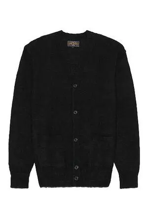 BEAMS Cardigan Stretch Mohair - Black
