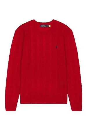 Polo Ralph Lauren Cable-knit Wool-cashmere Sweater - Red