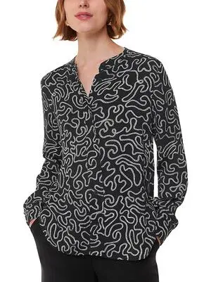 Whistles Chain Print Shirt - Black Multi