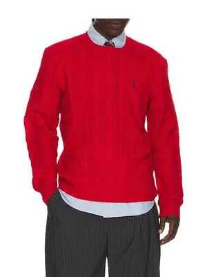 Polo Ralph Lauren Cable-knit Wool-cashmere Sweater - Red