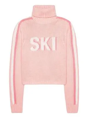 ELLSWORTH + IVEY Cropped Turtleneck Sweater - Pink