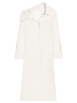 COURREGES Modular Crepe Shirt Dress - Neutrals