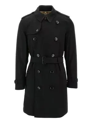 Burberry Kensington Double-breasted Trench Coat - Black