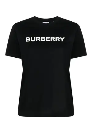 Burberry Logo-print Cotton T-shirt - Black
