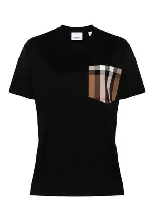 Burberry Check Pocket T-shirt - Black