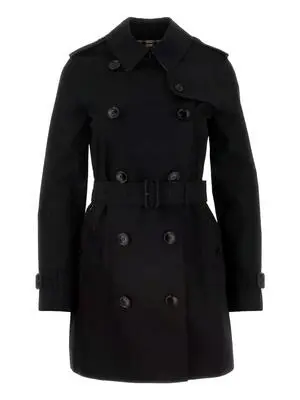 Burberry Chelsea Cotton Trench Coat - Black