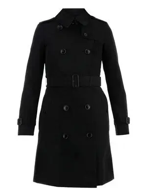 Burberry Gabardine Weave Trench Coat - Black