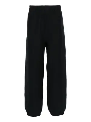 Burberry Logo-patch Cotton Track Trousers - Black