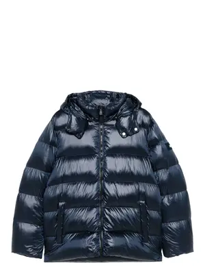 Add Puffer Jacket With Detachable Hood - Blue