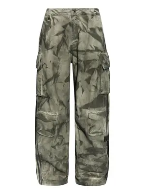 Adidas Camouflage-print Cargo Trousers - Green
