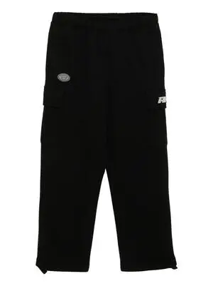 AAPE BY *A BATHING APE Moonface Logo-appliqué Cargo Track Pants - Black