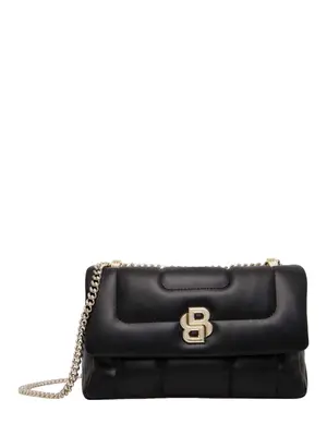 BOSS Monogram Plaque Shoulder Bag - Black