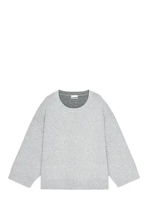 GANNI Extra-long Sleeves Sweater - Grey