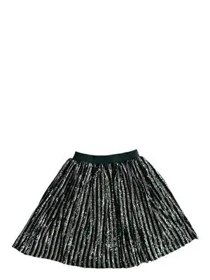 LOLA + THE BOYS Sequin Striped Skirt - Navy Blue