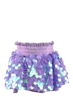 LOLA + THE BOYS Paillette Metallic Skort - Lavender
