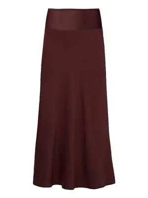 WeWoreWhat Midi Chiffon Cutout Skirt - Merlot