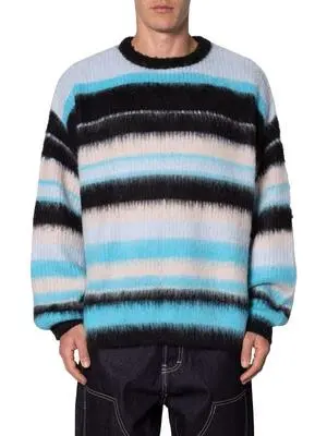 Mnml Water Palette Stripe Oversize Sweater - Blue