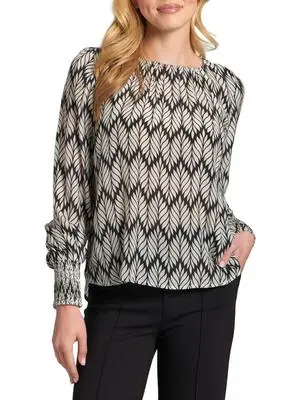 APNY APNY Printed Long Sleeve Top Black/white