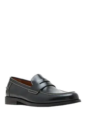 Steve Madden Natan Leather Loafer - Black Leat