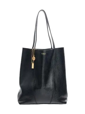 Chloé Spin Leather Tote - 001 Black