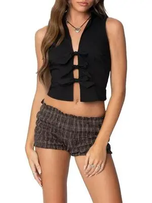 EDIKTED EDIKTED Beau Tie Front Crop Top