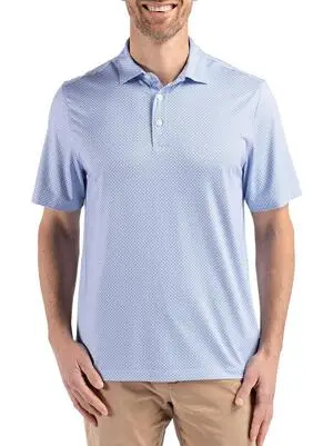 Cutter & Buck Pike Diamond Dot Print Polo - Tour Blue