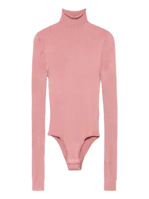 Fendi Fine-ribbed Bodysuit - Pink