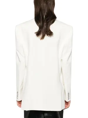MUGLER Double-breasted Blazer - White