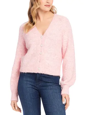 Karen Kane Button Detailed Cardigan Pink