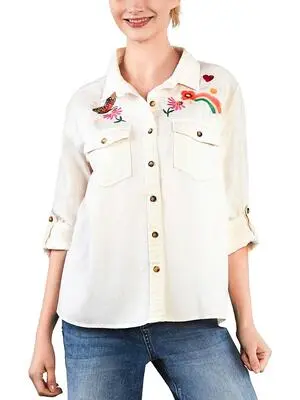 BILLY T Happy Place Shirt - Iced Latte