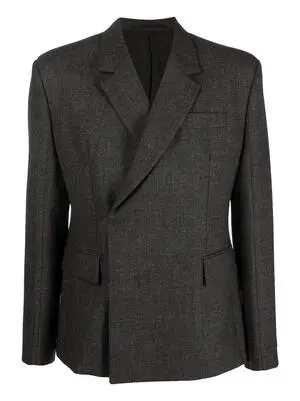Prada Double-breasted Tailored Blazer - Grey
