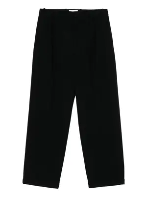 Saint Laurent Striped Flannel Trousers - Black