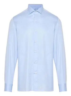 LUIGI BORRELLI Cotton Shirt - Blue
