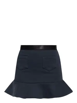 GANNI Flared-hem Mini Skirt - Blue