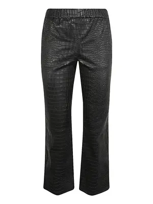ENES Leather Trousers - Black