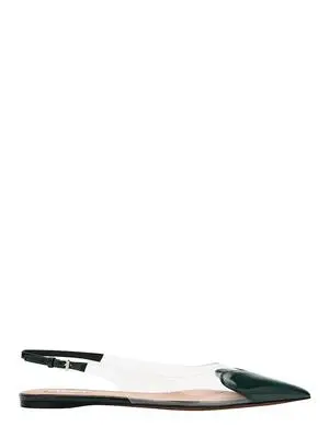 Alaïa Coeur Heart Slingback Ballerina Flats Vert Bouteille