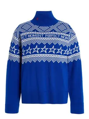 Perfect Moment Perfect Moment Holiday Wool Turtleneck Sweater Blue