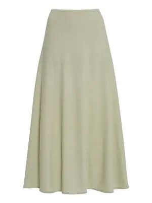 JIL SANDER Compact-knit Jersey Midi Skirt - Green