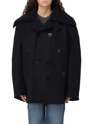 DSQUARED2 Dsquared2 Navy Double Breasted Pea Coat With Shawl Collar