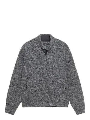 StÜssy Wool Blend Sherpa Mock Neck - Black
