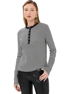 ANINE BING Alessia Long Sleeve Tee - Multi
