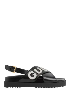 Gucci Crossover Sandals - Black