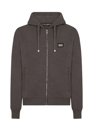 Dolce & Gabbana Cotton Jersey Hoodie - Grey