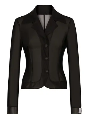Dolce & Gabbana Single-breasted Marquisette Jacket - Black