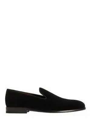 Dolce & Gabbana Dolce & Gabbana Milano Velvet Slippers Black