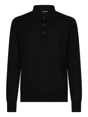 Dolce & Gabbana Extra-fine Cashmere Polo-shirt - Black