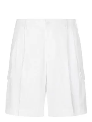 Dolce & Gabbana Gabardine Regular Fit Shorts - White